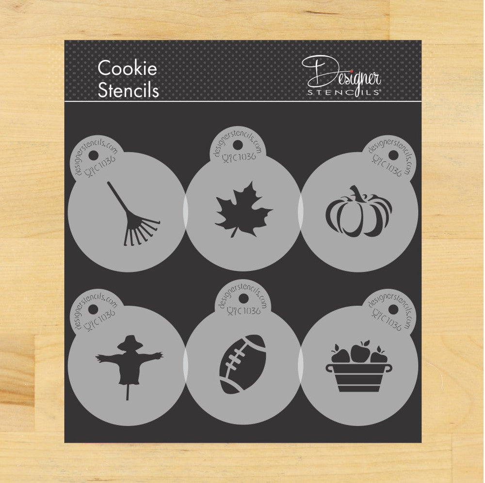 Fall Autumn Season Round Stencils for Cookie and Cupcakes – Confection ...