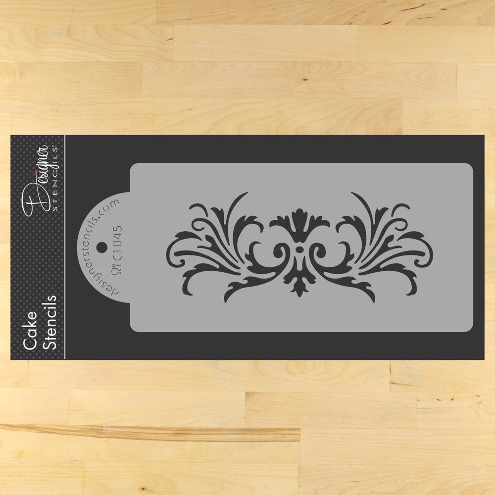Single Elegant Damask Stencil for Decorating Wedding Cakes – Confection Couture Stencils