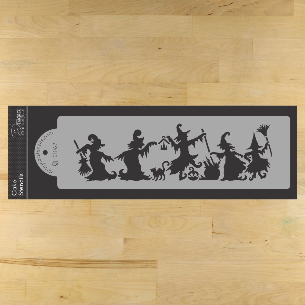Dancing Witches Stencil for Decorating Halloween Cakes – Confection ...