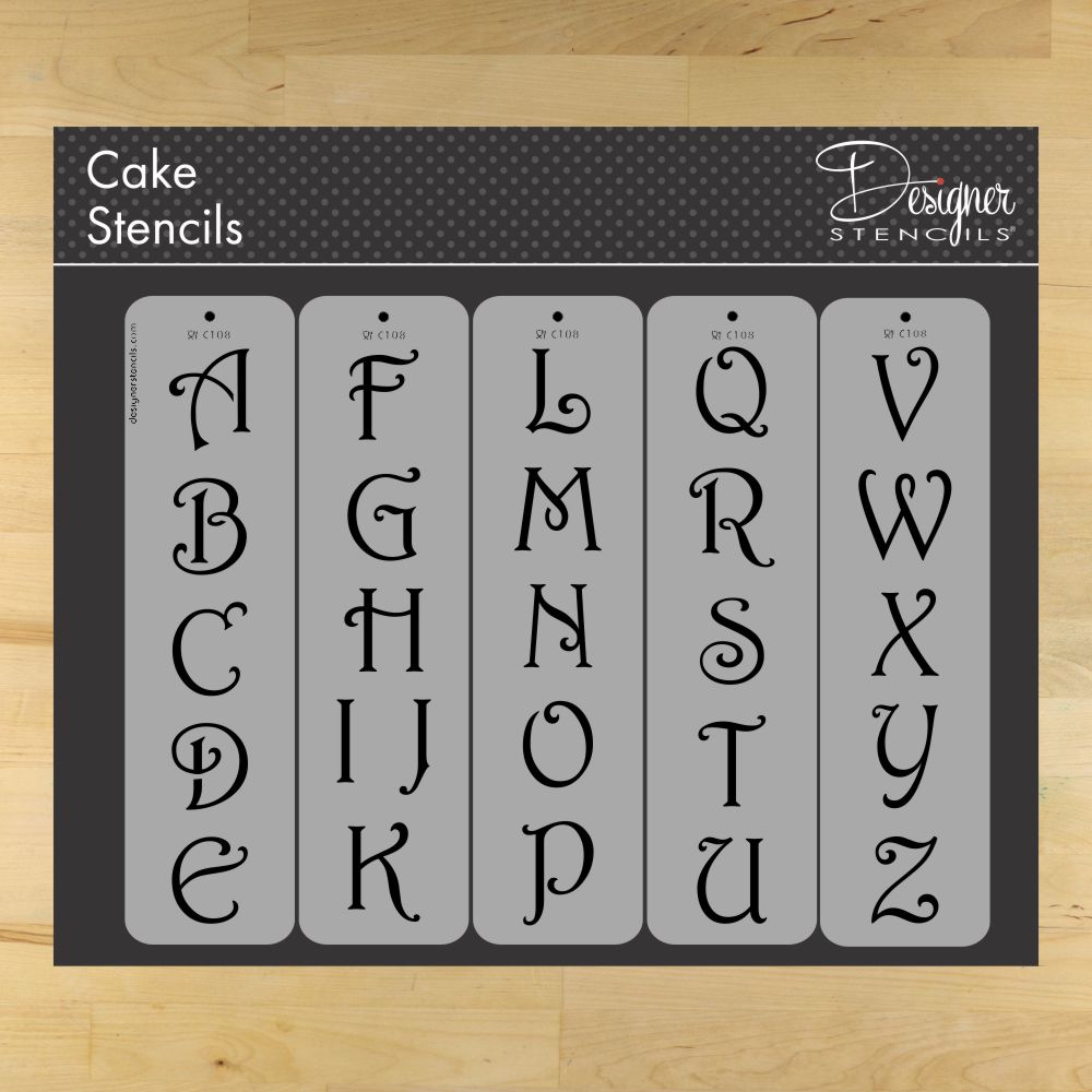 Monogramming Cake Stencil Sets by Designer Stencils - Confection ...