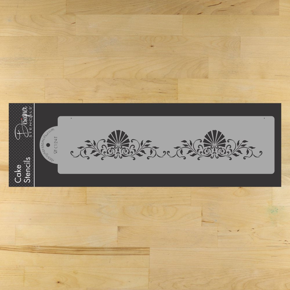 Scallop Shell Stencil for Beach Themed Wedding Cakes – Confection ...