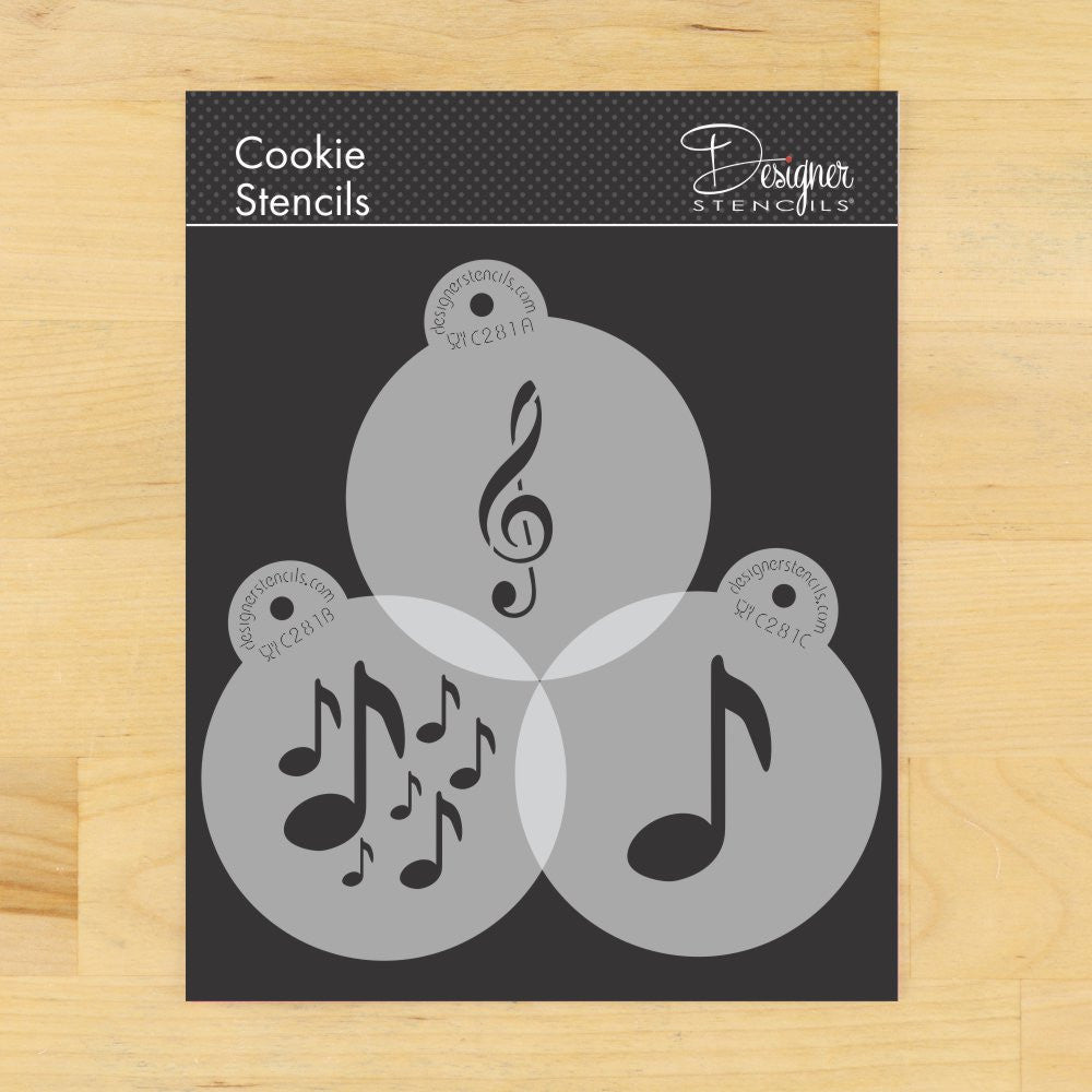 Musical Round Cookie Stencils: Decorate Music Theme Cookies ...