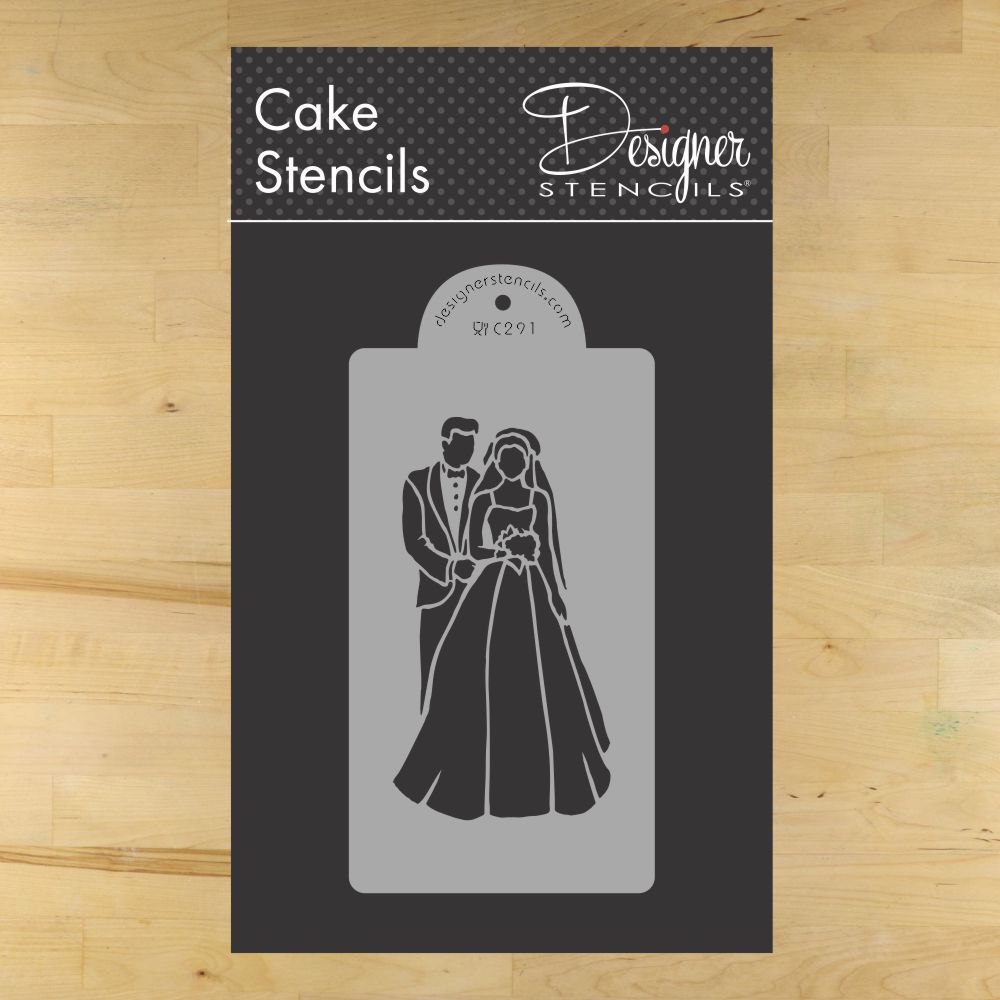 Bride and Groom Stencil for Wedding Cakes by Designer Stencils ...