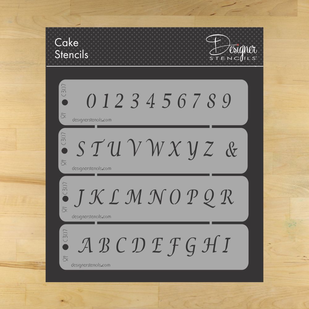 Small Alphabet Cake Side Stencil by Designer Stencils – Confection ...