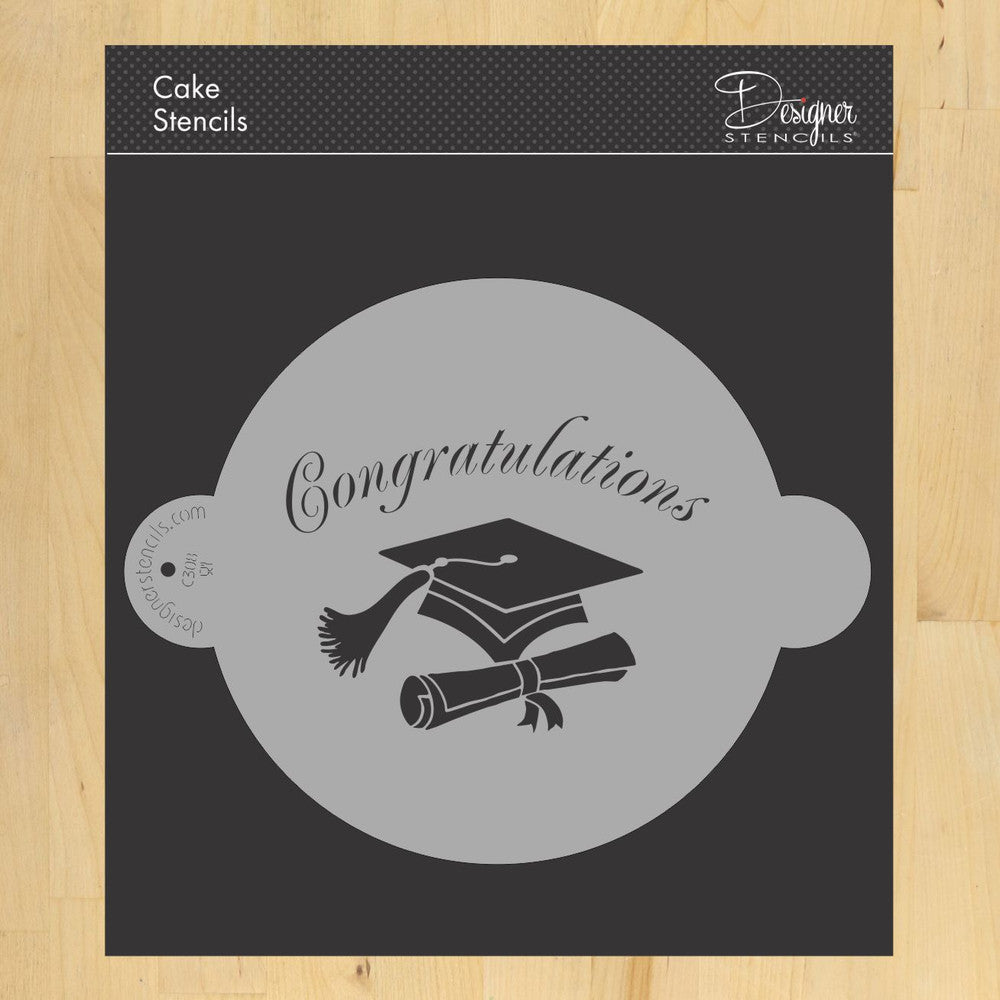 Round Stencil Top for 2024 Graduation Cakes – Confection Couture Stencils