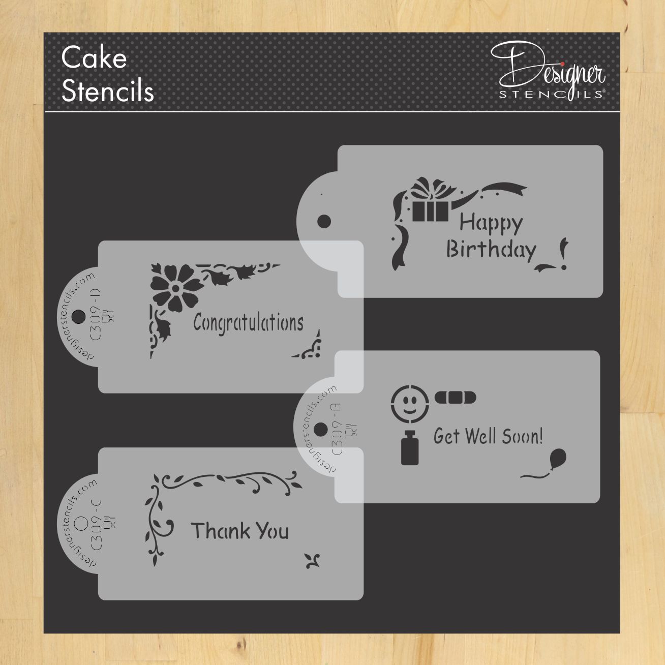 Celebration Corners Cake Stencil Side Set – Confection Couture Stencils