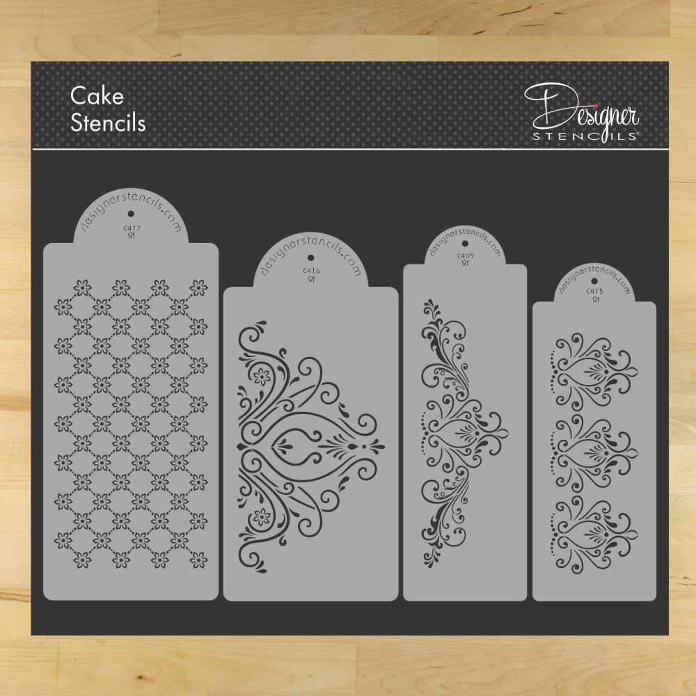 Princess Lace Cake Side Stencils From Designer Stencils – Confection ...
