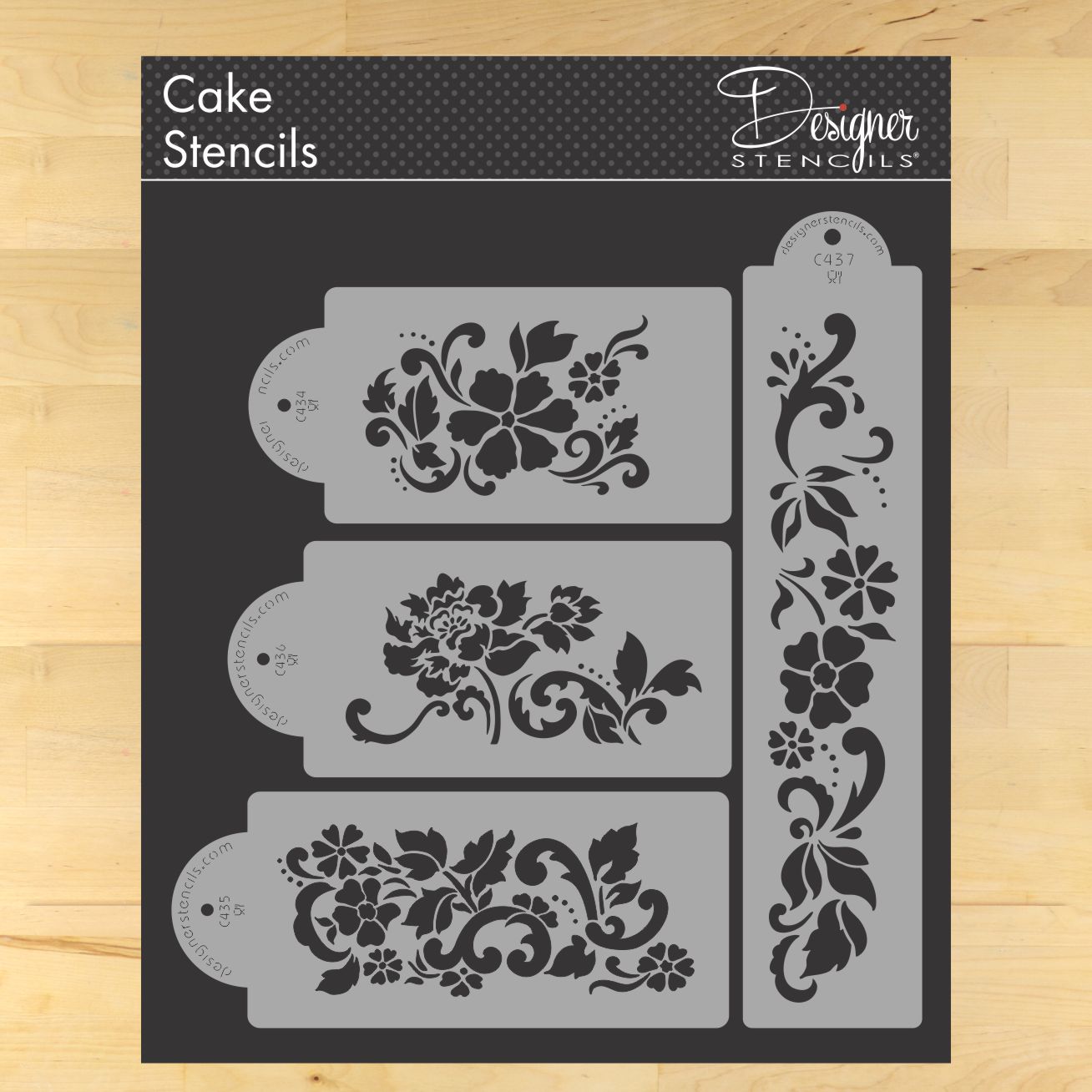 Floral Pattern Cake Stencils | Designer Stencils – Confection Couture ...
