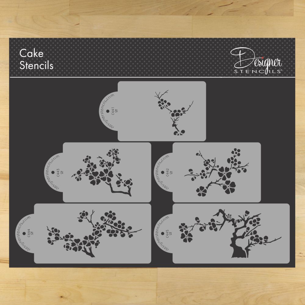 Multi-Tier Cherry Blossom Tree Cake Stencils – Confection Couture Stencils