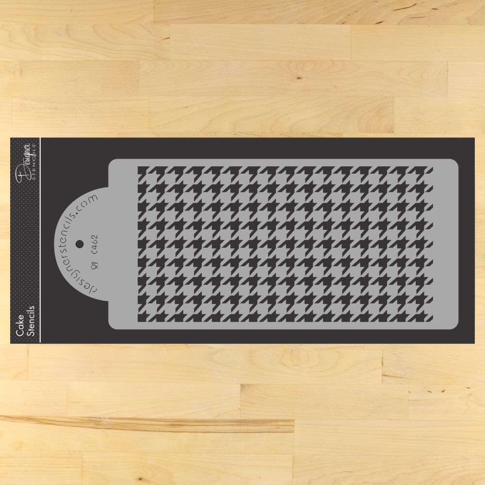 Houndstooth Pattern Cake Stencil Side by Designer Stencils – Confection ...
