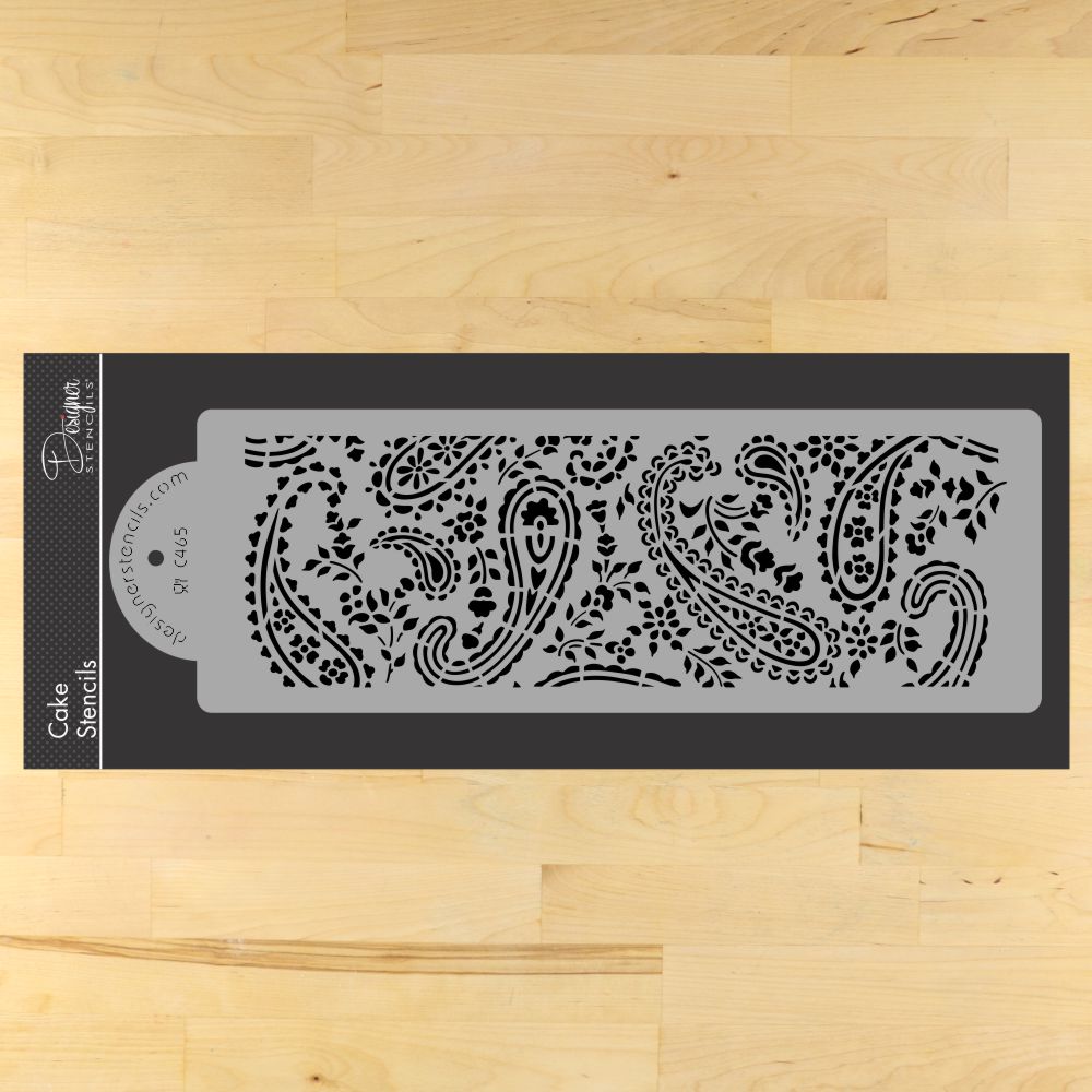 Paisley Side Stencil for Cake Decorating – Confection Couture Stencils