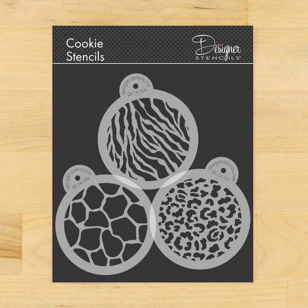 Animal Print Round Cookie Stencil Set – Confection Couture Stencils