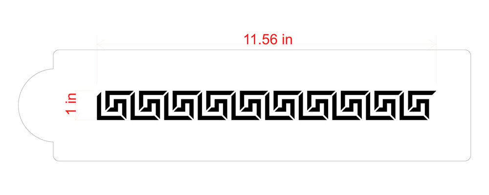 Greek Key Cake Side Stencil by Designer Stencils - Confection Couture ...