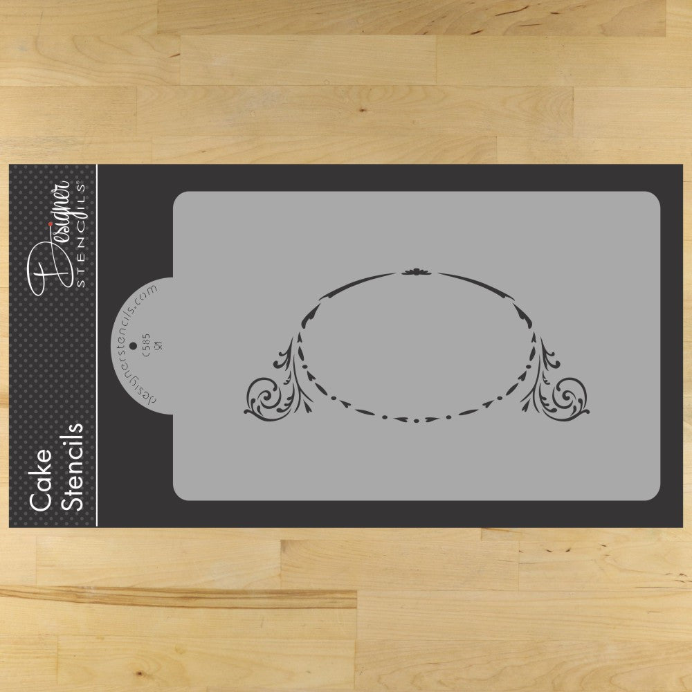 Oval Monogram Frame Stencil for Cake Decorating – Confection Couture ...