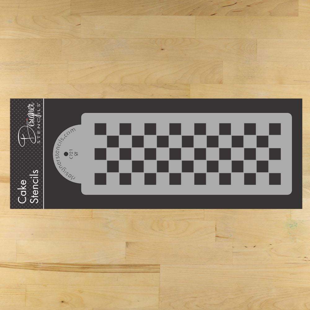 Checkerboard Side Stencil for Decorating Cakes – Confection Couture ...
