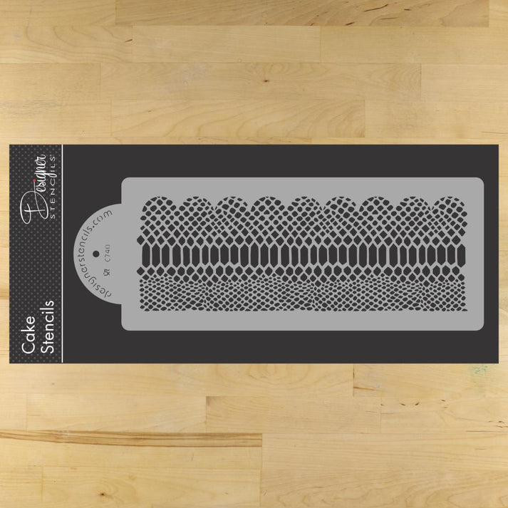 Scalloped Python Stencil by Kerry Vincent and Designer Stencils ...