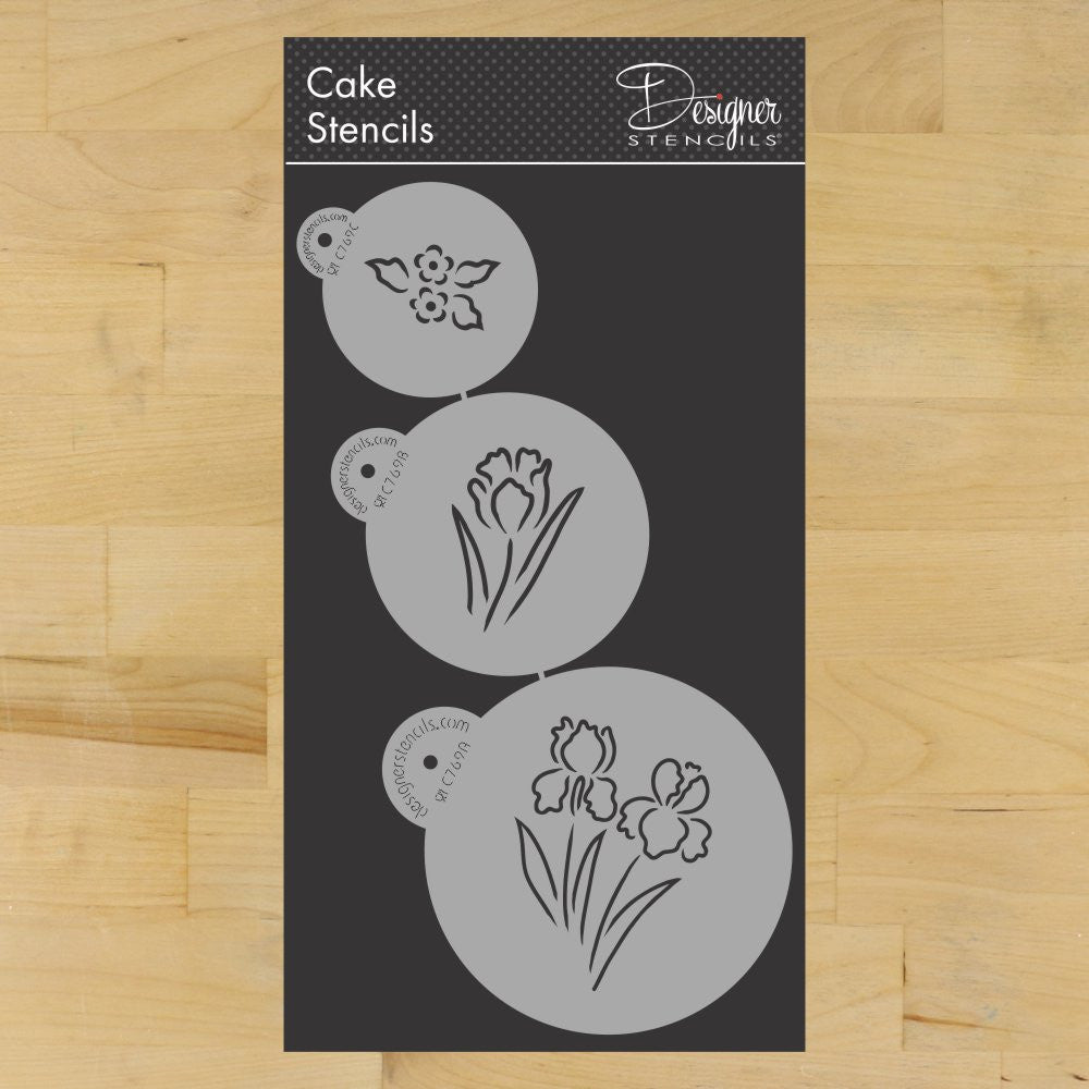 Brushstroke Spring Flowers Stencil Set for Cake Decorating – Confection ...