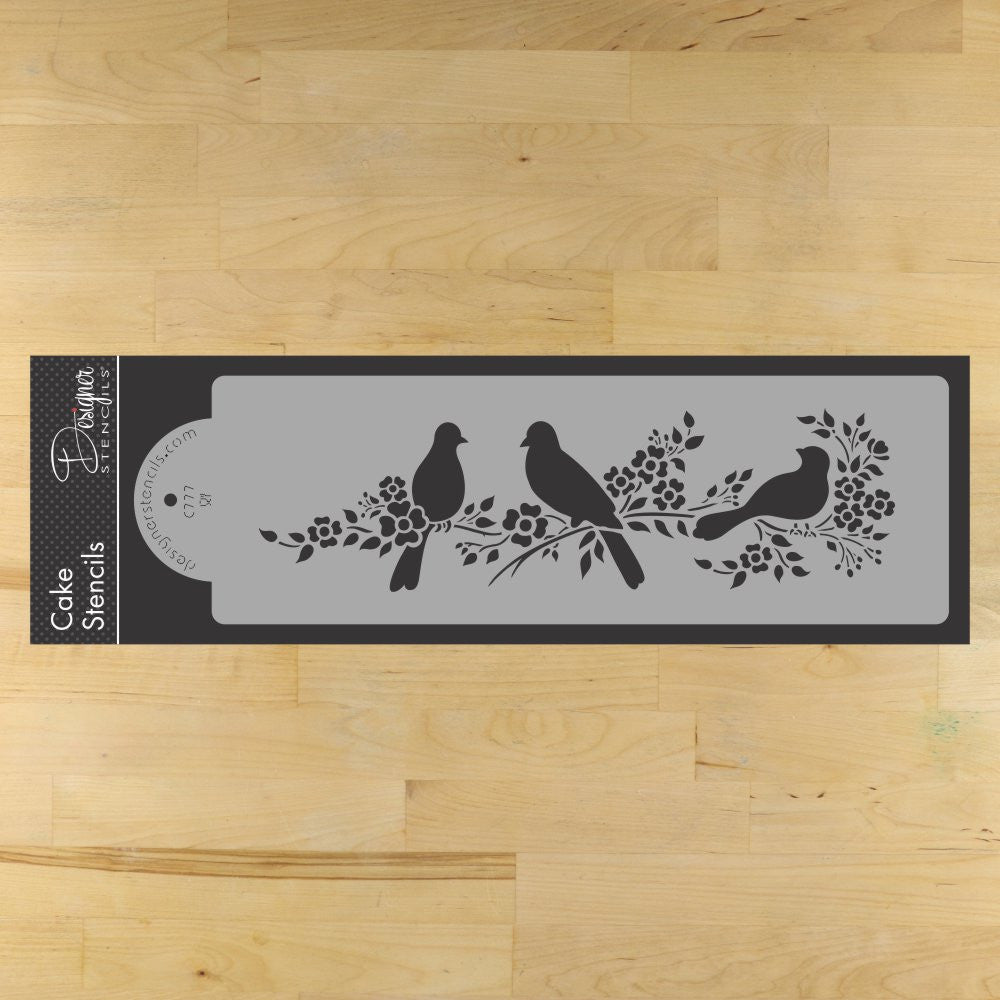 Love Birds Stencil for Decorating Wedding Cakes – Confection Couture ...
