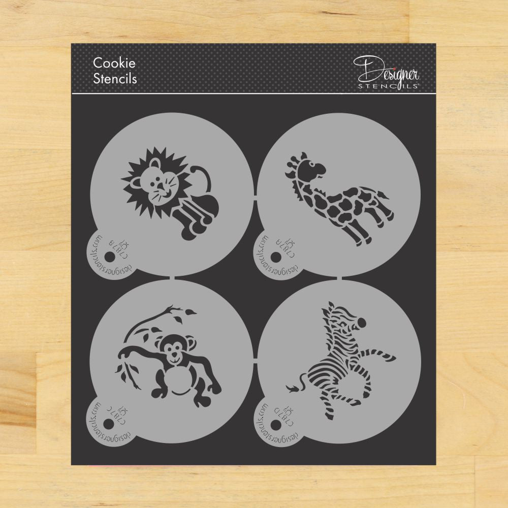 Jungle Animals Cookie and Cupcake Stencil: Jungle Theme Birthday ...