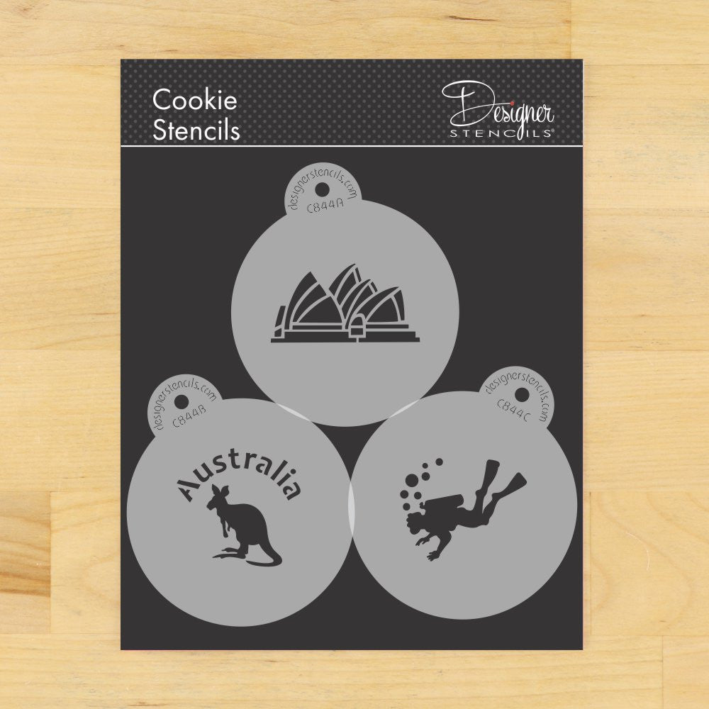 Australian Stencil Set For Cookies and Cupcakes – Confection Couture ...