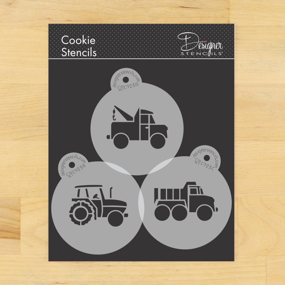 Trucks Cookie Stencil Rounds by Designer Stencils – Confection Couture ...