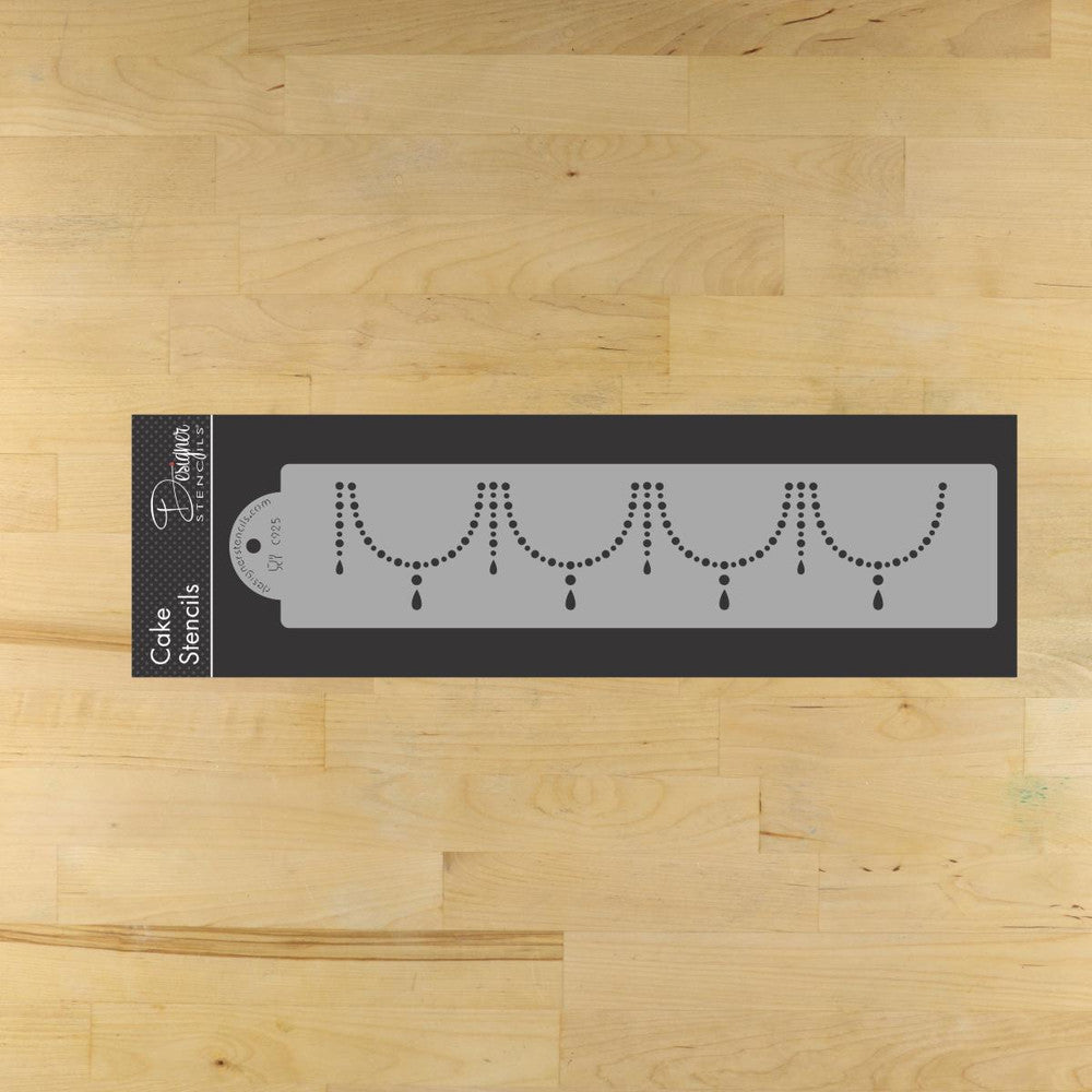 Pearl Necklace Stencil for Wedding and Anniversary Cakes – Confection ...