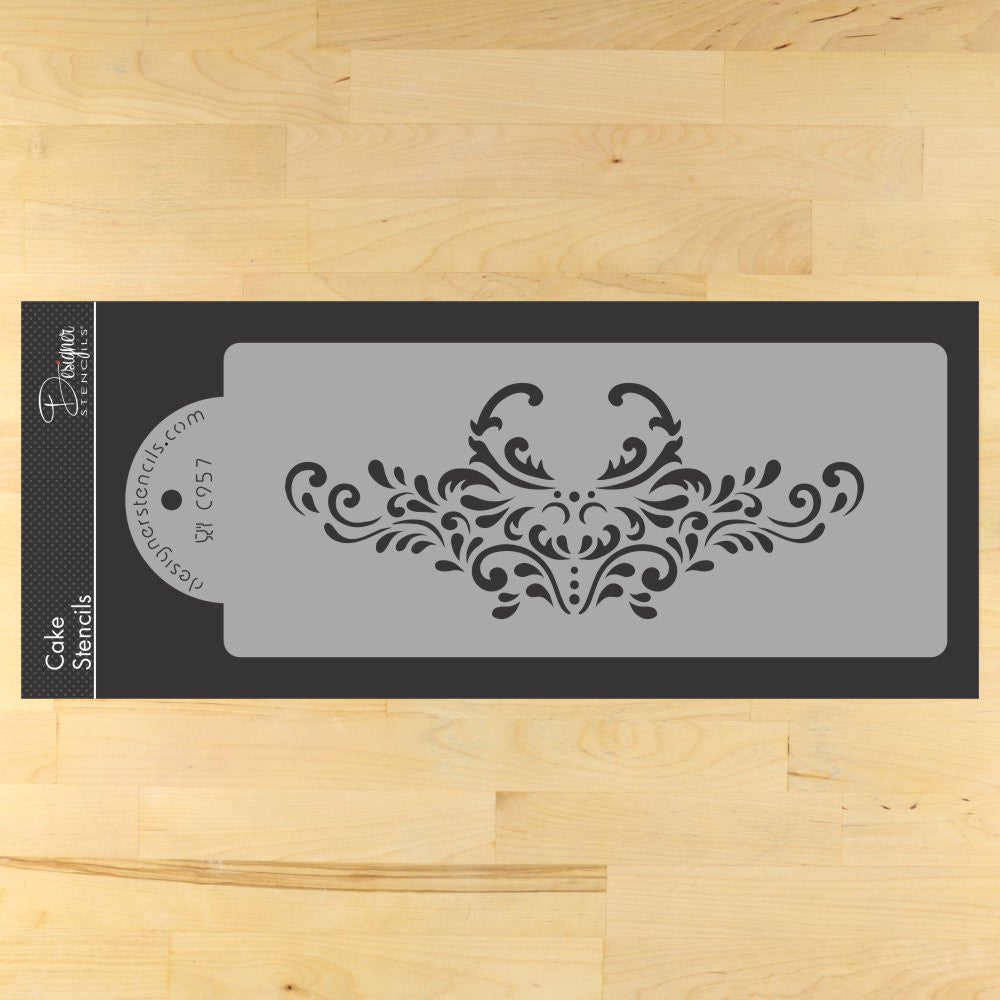 Elegant Monogram Showcase Cake Stencil for Weddings – Confection Couture Stencils