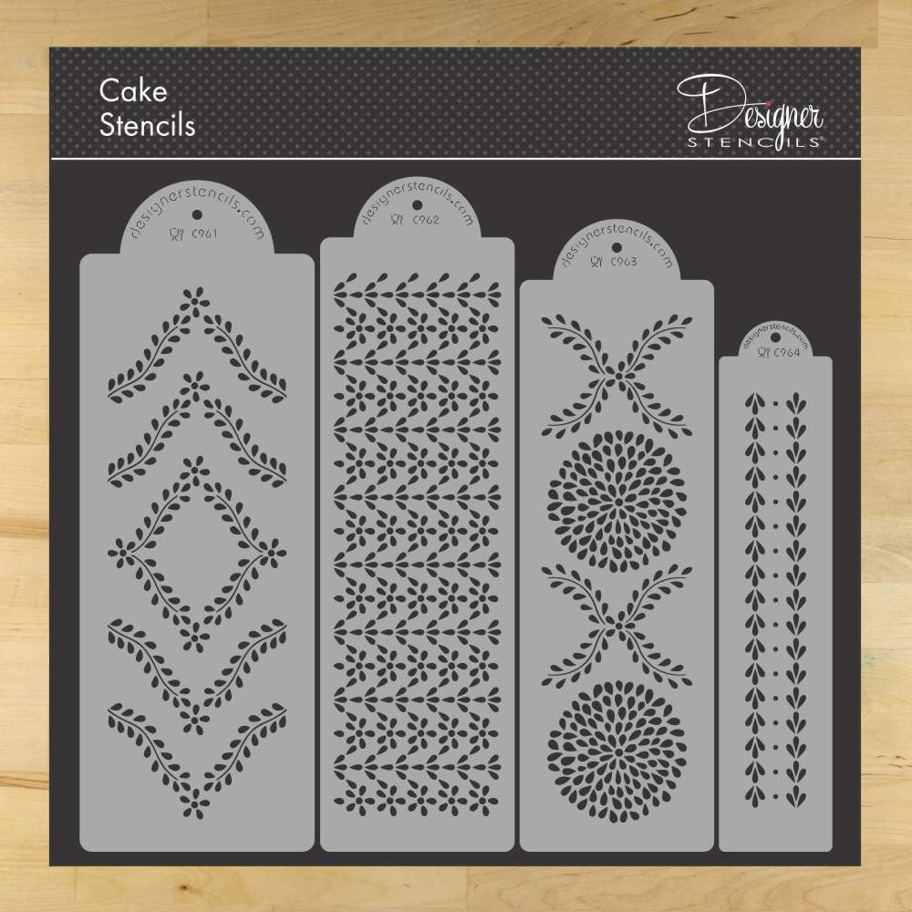 Summertime Garden Stencils for Decorating Cakes - Confection Couture ...