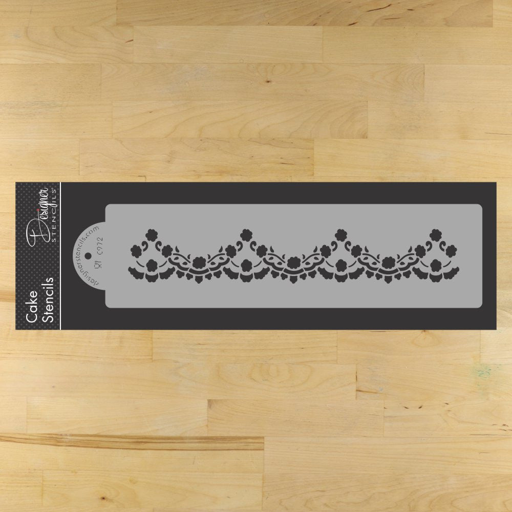 Scallop Cake Stencil Side From Designer Stencils – Confection Couture ...