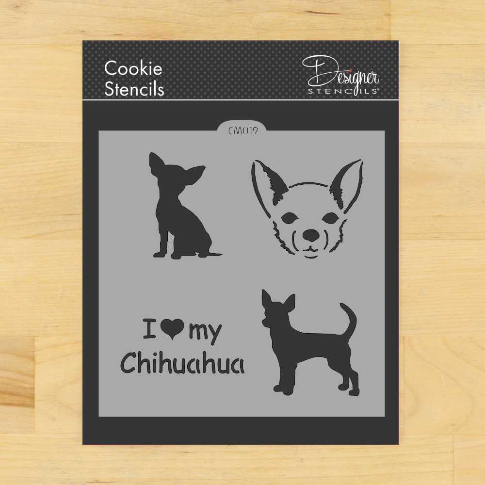 Chihuahua Cookie Stencil by Designer Stencils - Confection Couture Stencils