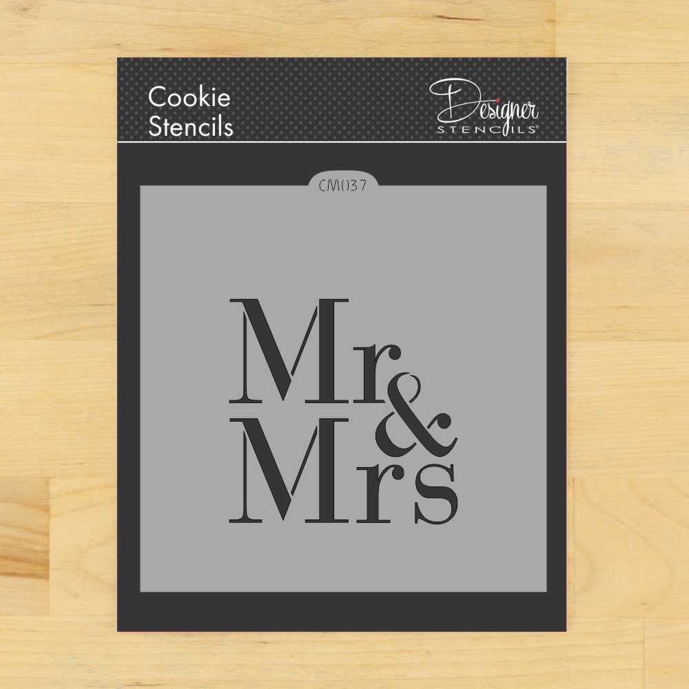 Mr and Mrs Cookie Stencil: Wedding Cookie Stencils – Confection Couture ...