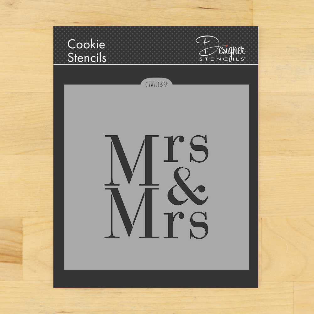 Just Married: Mrs and Mrs Cookie Stencil From Designer Stencils ...