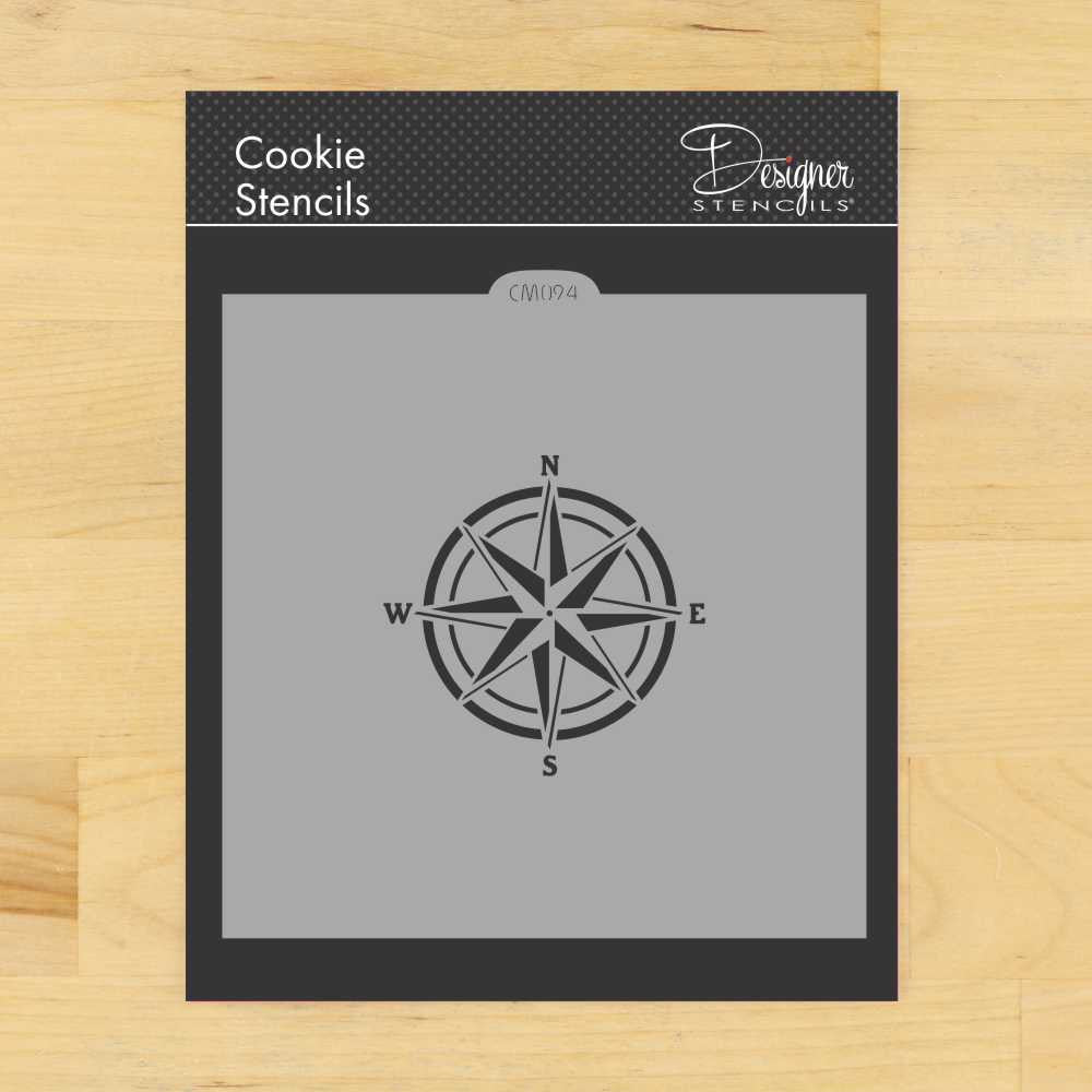 Compass Rose Stencil for Cookies by Designer Stencils - Confection ...