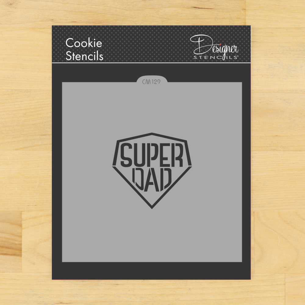 Dad Superhero Cookie Stencil From Designer Stencils – Confection ...