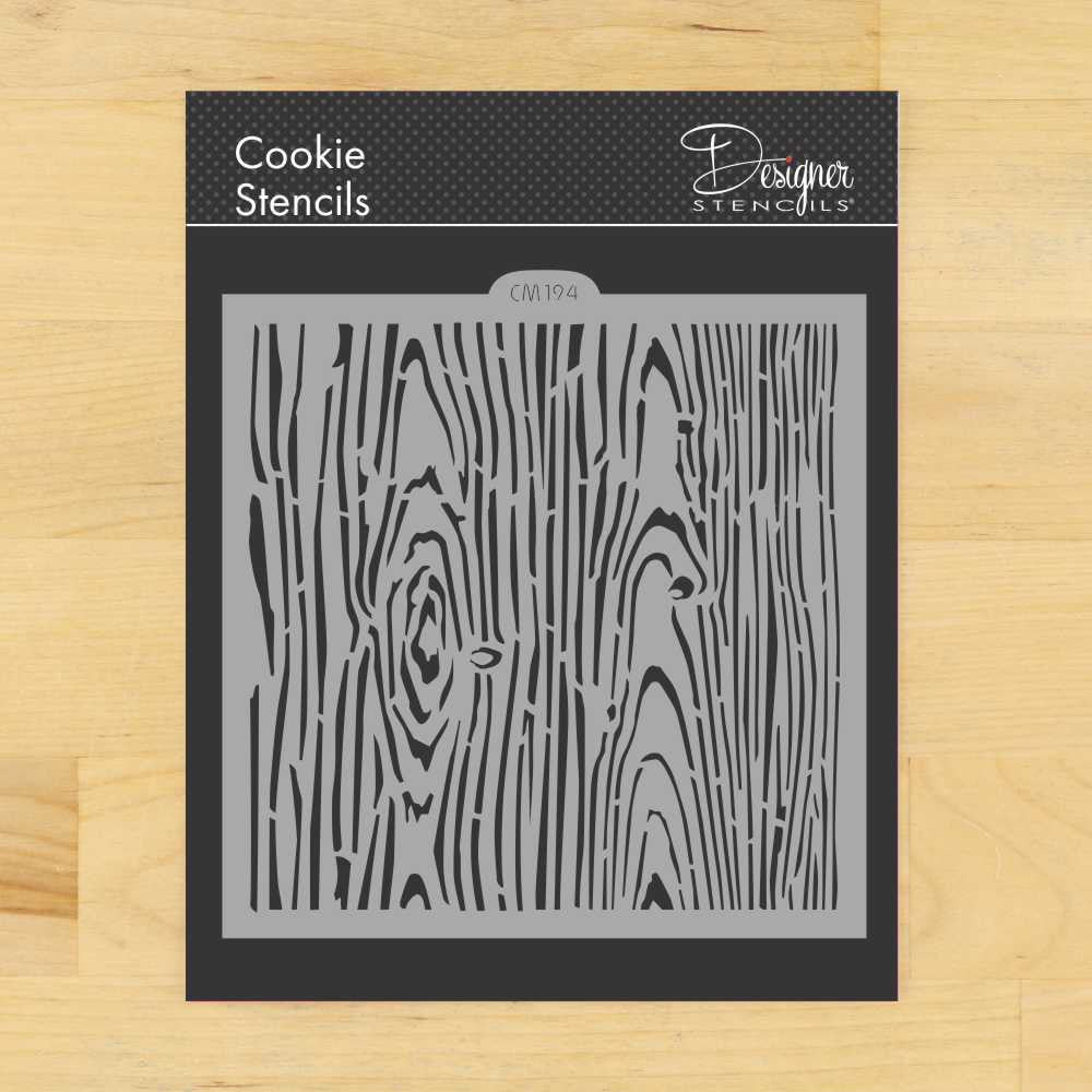 Wood Grain Stencil for Cookies by Designer Stencils – Confection ...