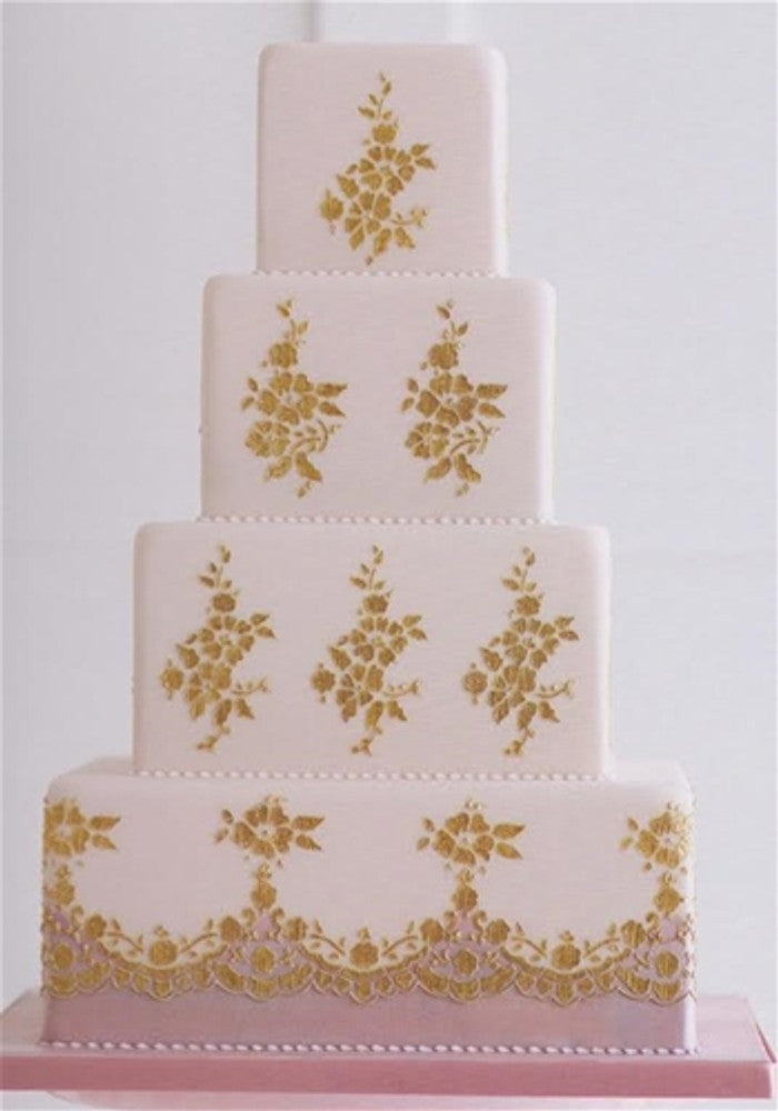 Scallop Cake Stencil Side From Designer Stencils – Confection Couture ...