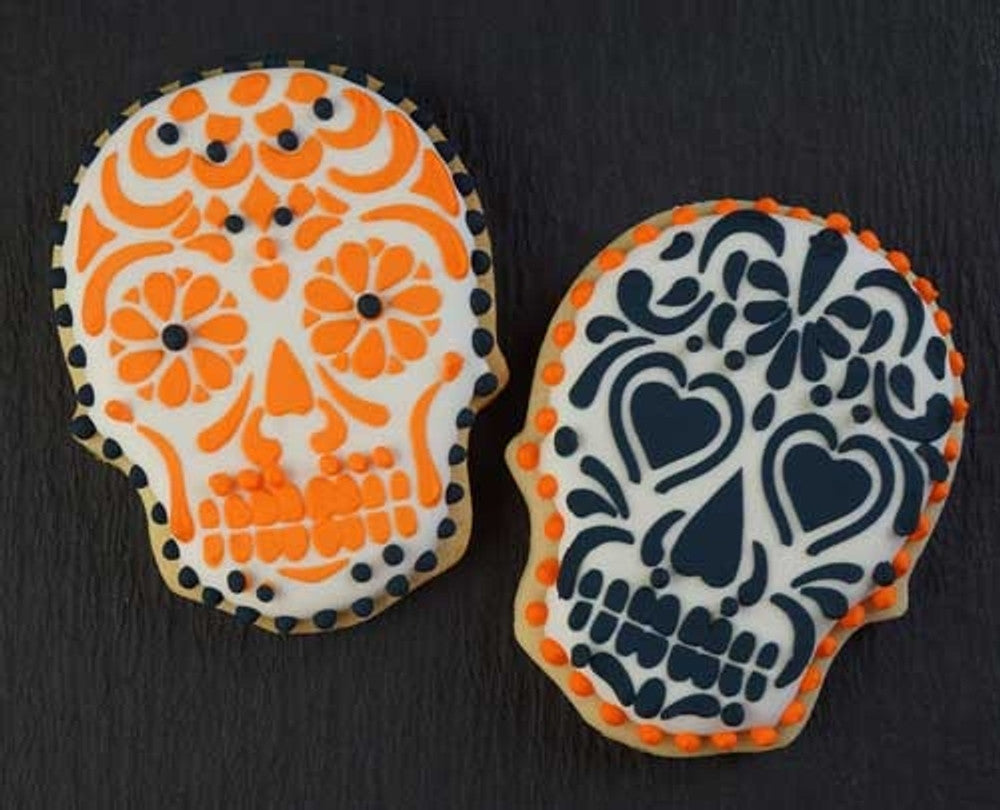 Sugar Skulls Stencil and Cookie Cutter for Day of the Dead Cookies ...