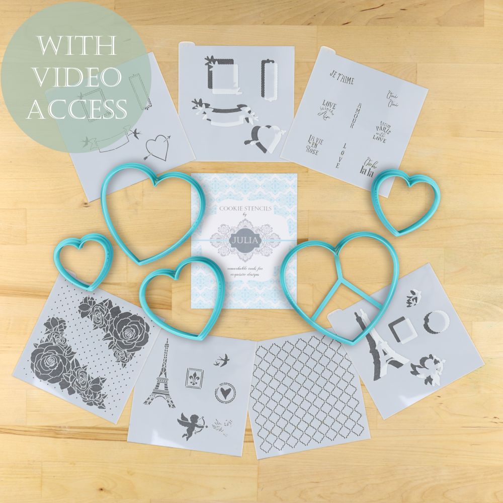 Julia's Parisian Rose Heart Box Project Kit – Confection Couture Stencils
