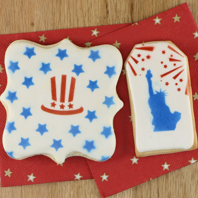Patriotic Cookie Stencils | 4th of July Cookies – Confection Couture ...