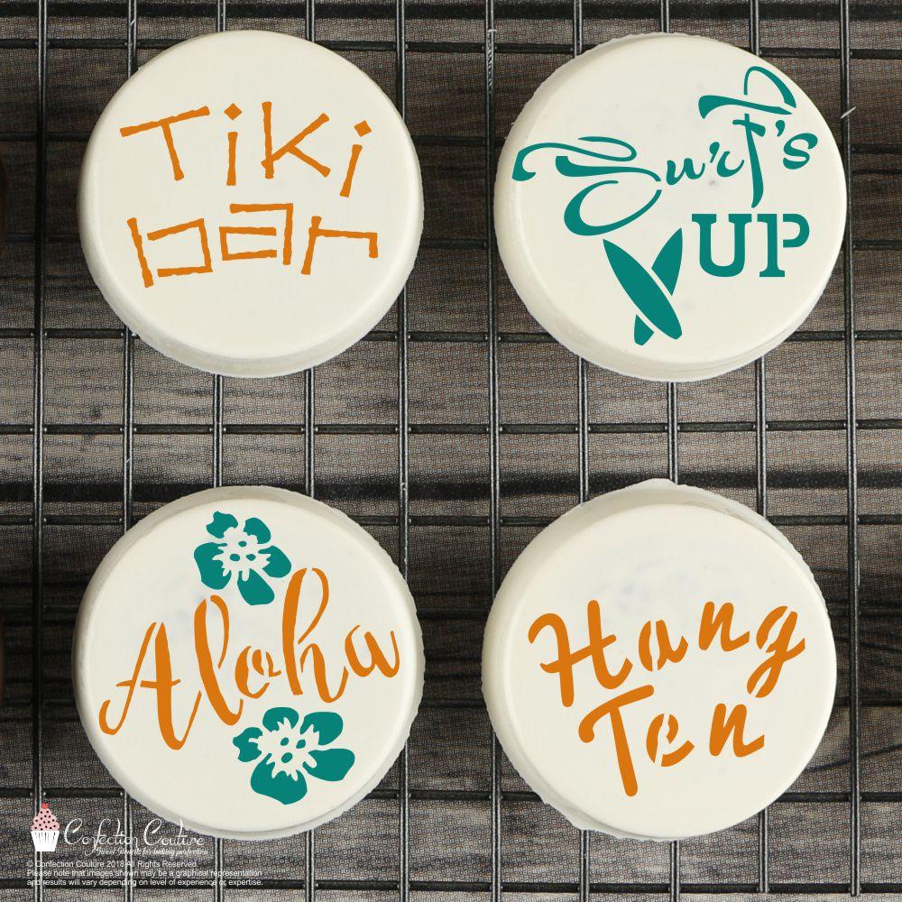 Surfer Message Stencil for Cookies – Confection Couture Stencils