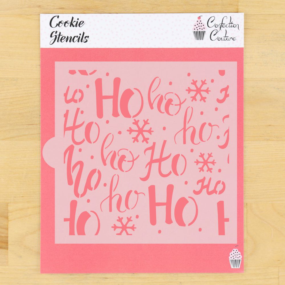 Ho Ho Ho Pattern Cookie Stencil: Santa Claus Cookie Stencils ...