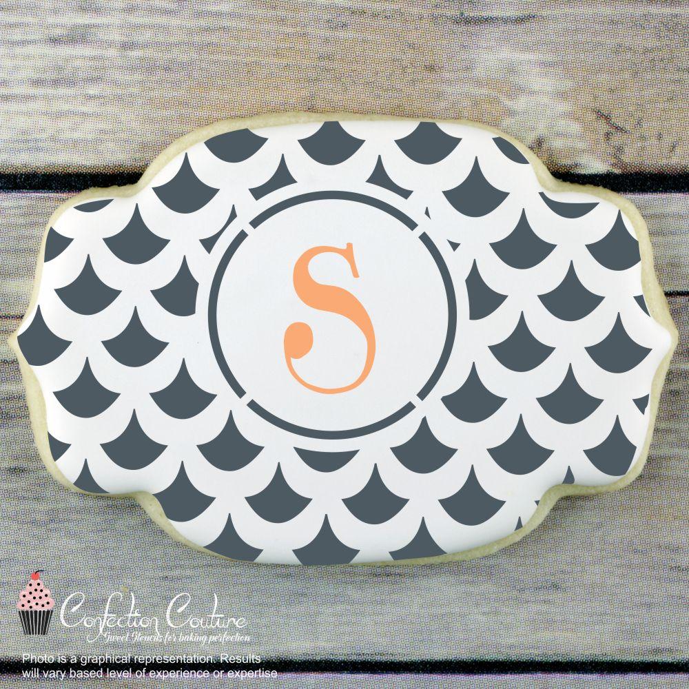 Dragon Scales Monogram Cookie Stencil for Cookies – Confection Couture Stencils