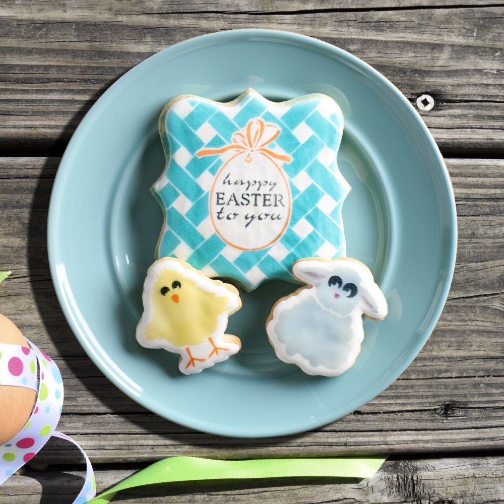 Basket Weave Easter Cookie Stencil – Confection Couture Stencils