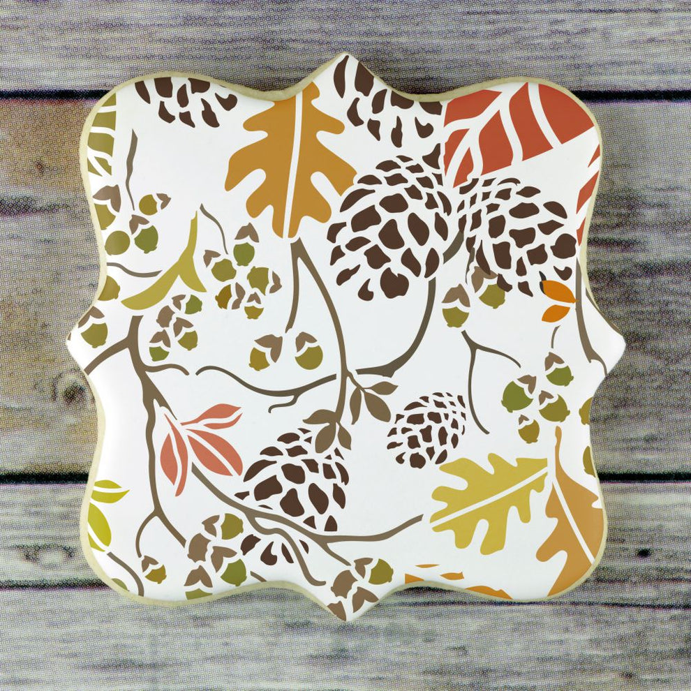 Autumn Bramble Fall Cookie Stencil for Fall Cakes and Cookies ...