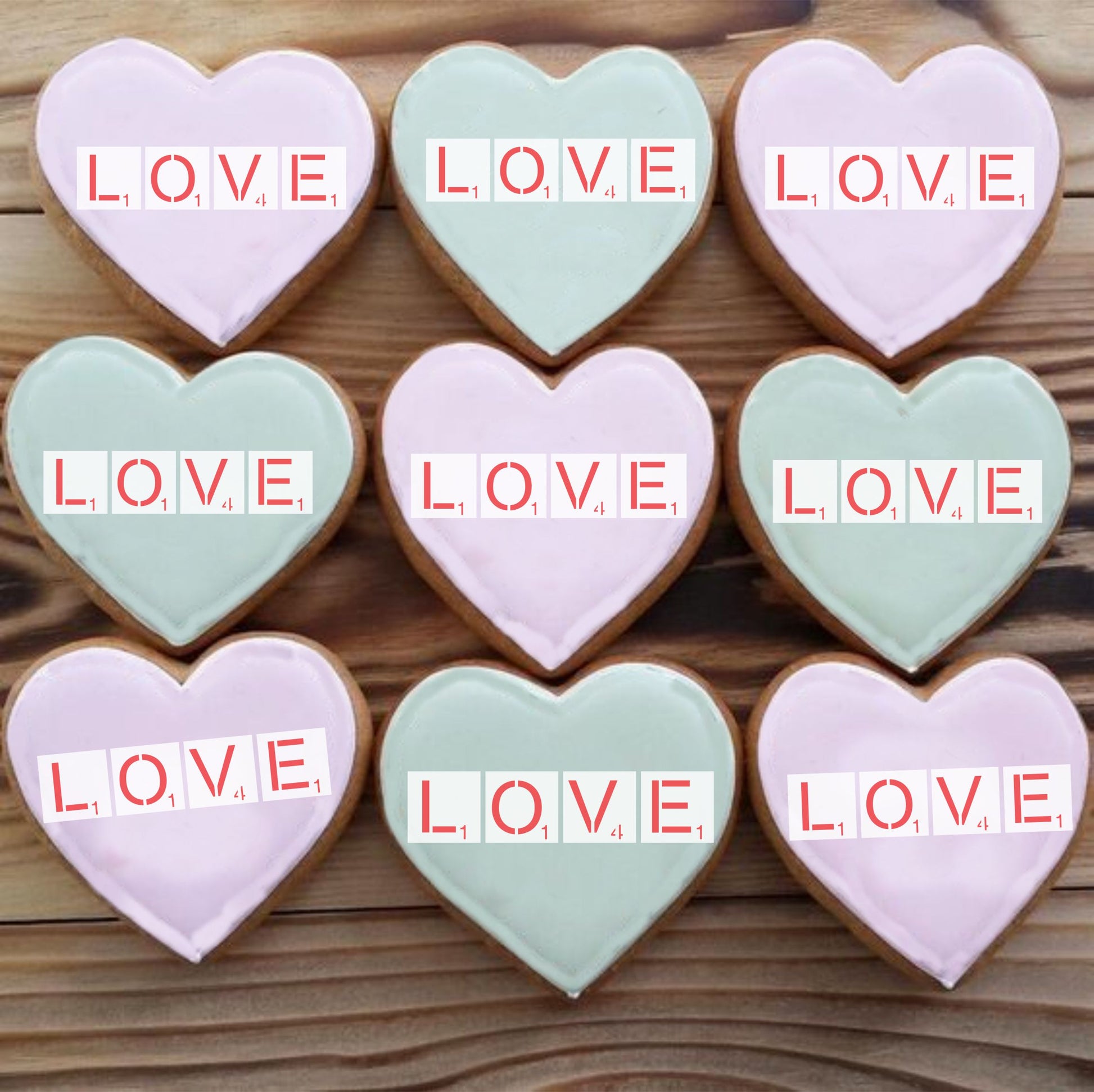 Scrabble Letter Tiles Cookie Stencils: Valentine's Day Cookies ...