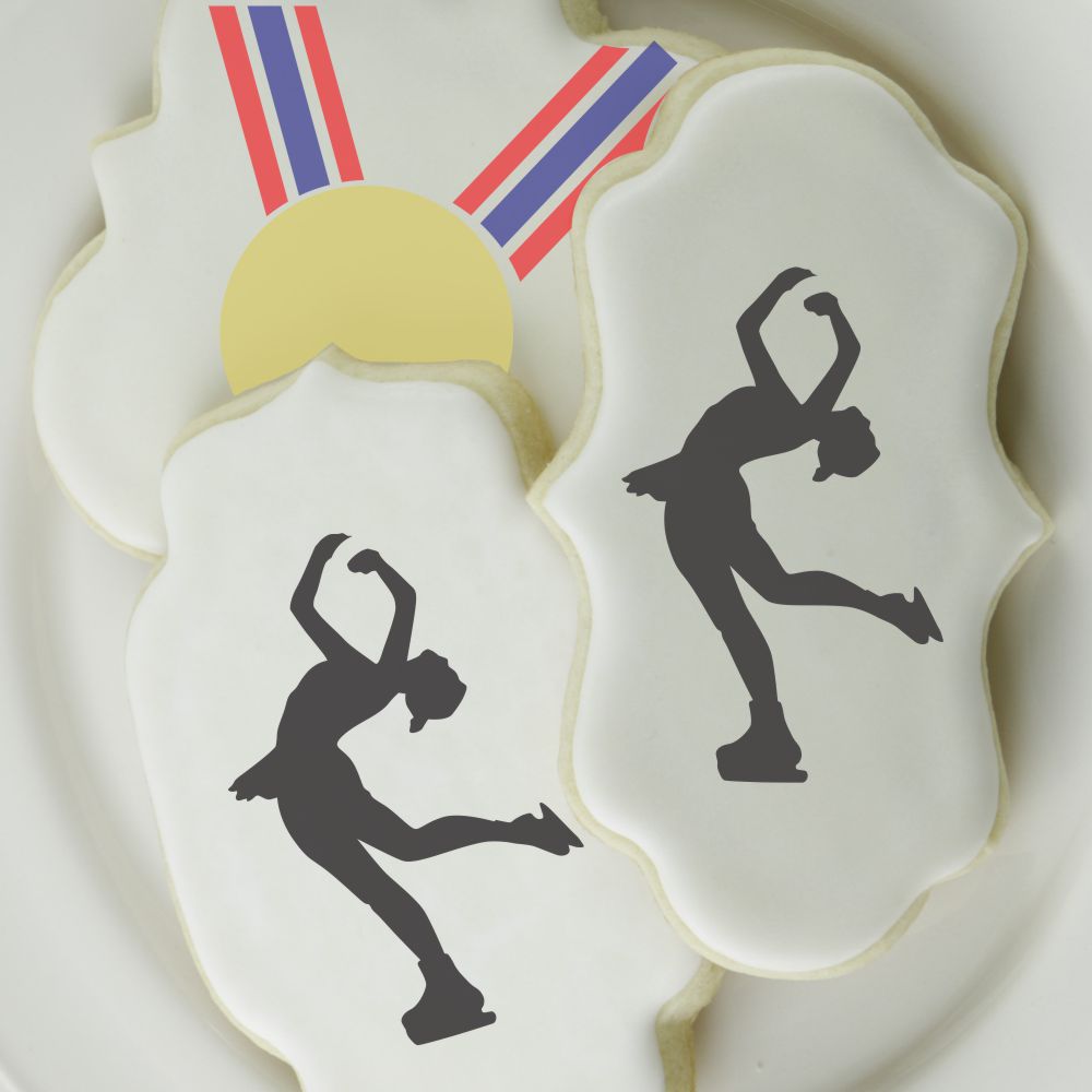 Figure Skating Stencil for Cookies