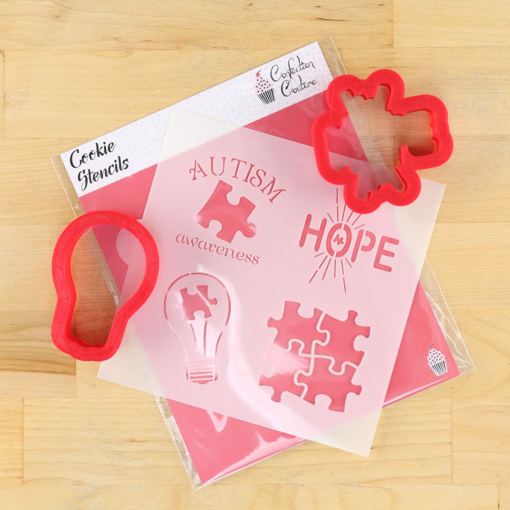 Autism Awareness Cookie Stencil With Cookie Cutters – Confection ...