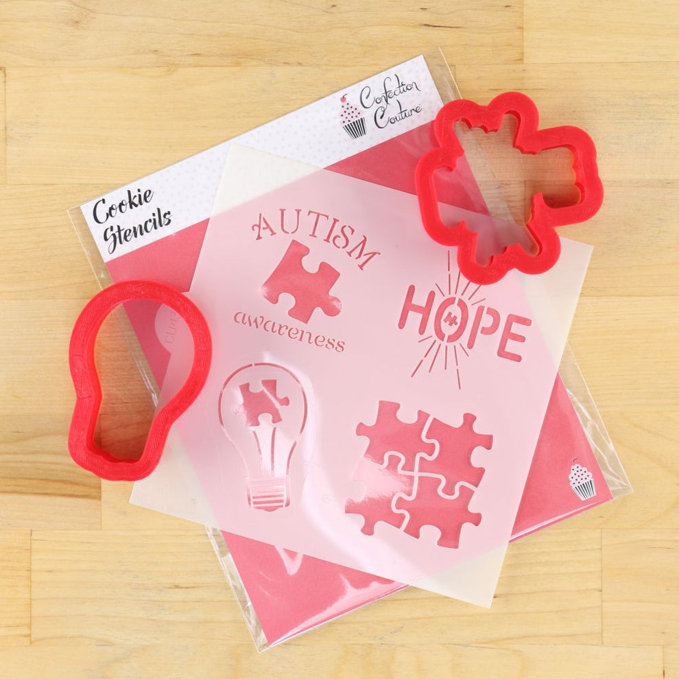 Autism Awareness Cookie Stencil With Cookie Cutters – Confection ...