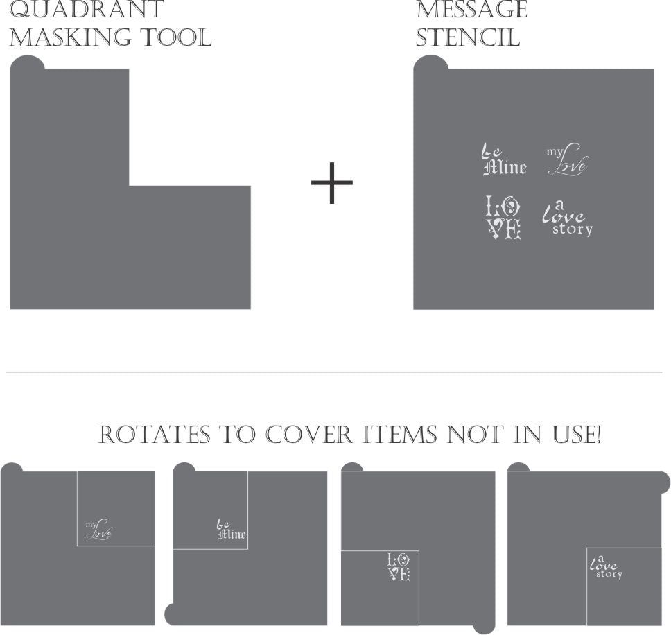 Quadrant Masking Tools for Cookie Decorating – Confection Couture Stencils